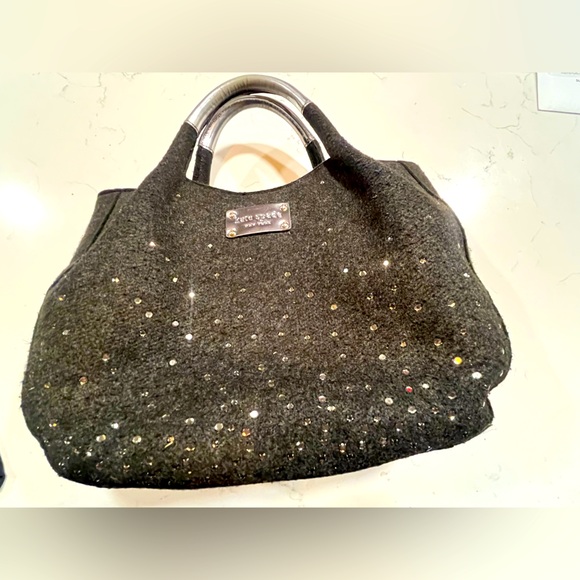 kate spade | Bags | Kate Spade Grey Wool And Rhinestone Bag | Poshmark
